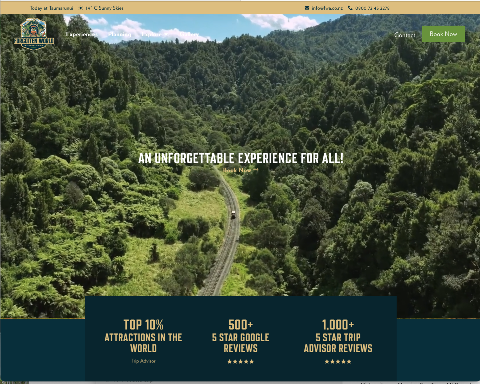 Forgotten World Adventures | Rail Cart and Jet Boat Experiences | NZ